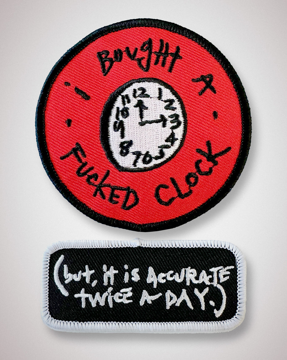 Fucked Clock Patches Accessories A Bunch Of Stuff By Johnny Depp